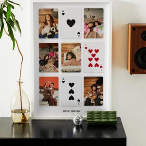 Custom Photo Playing Card Framed Poster: Personalized Dorm Decor - Etsy