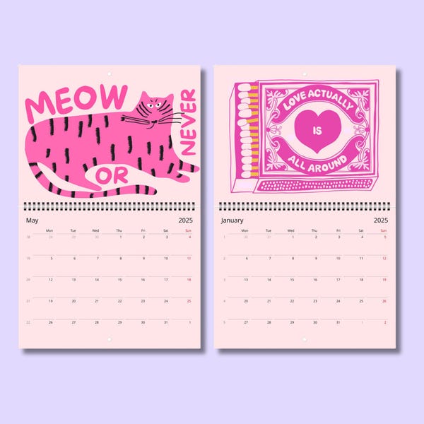 Preppy Calendar 2025 - Etsy