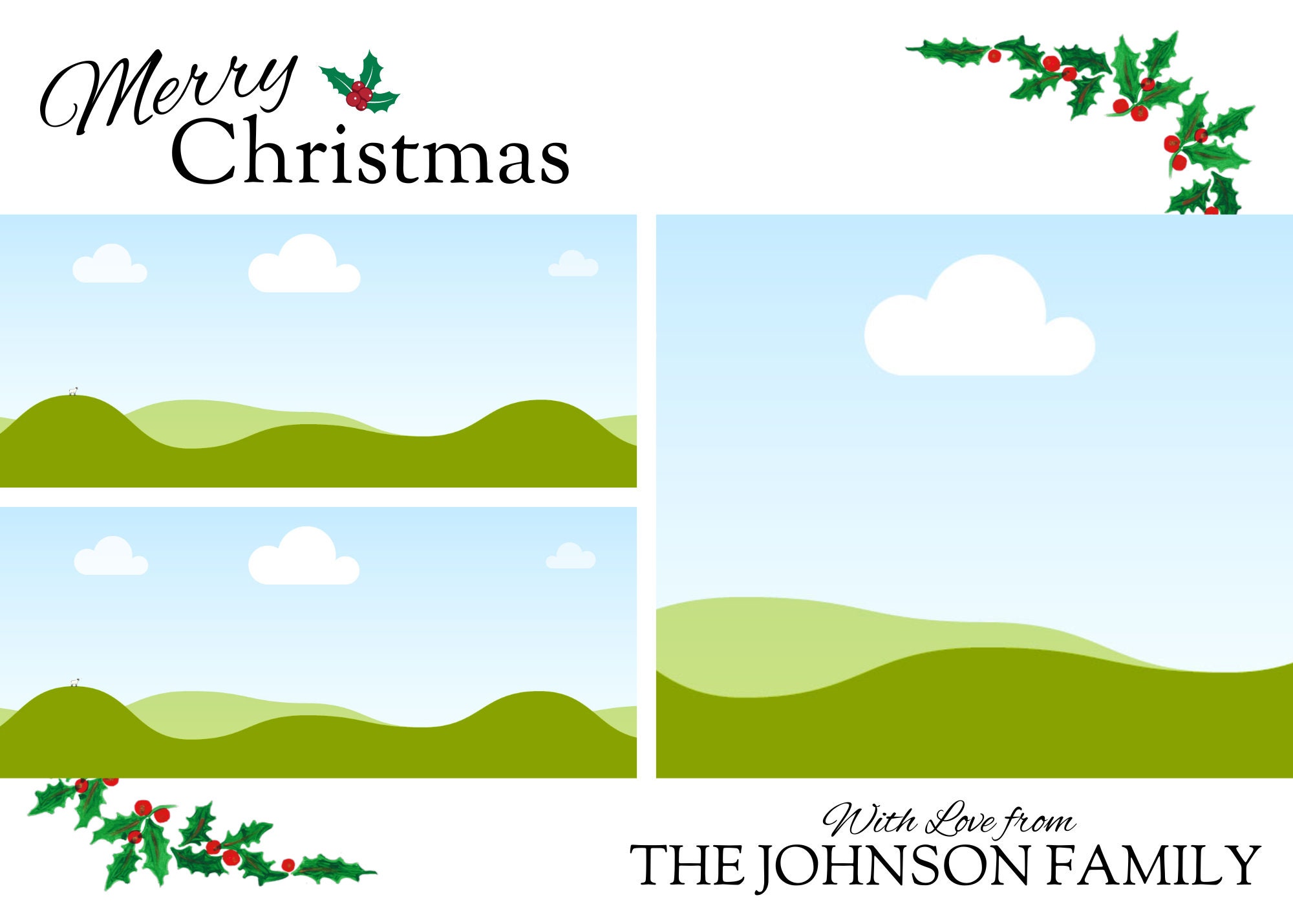 Digital Christmas Card, Custom Christmas Card, Christmas Card Template ...