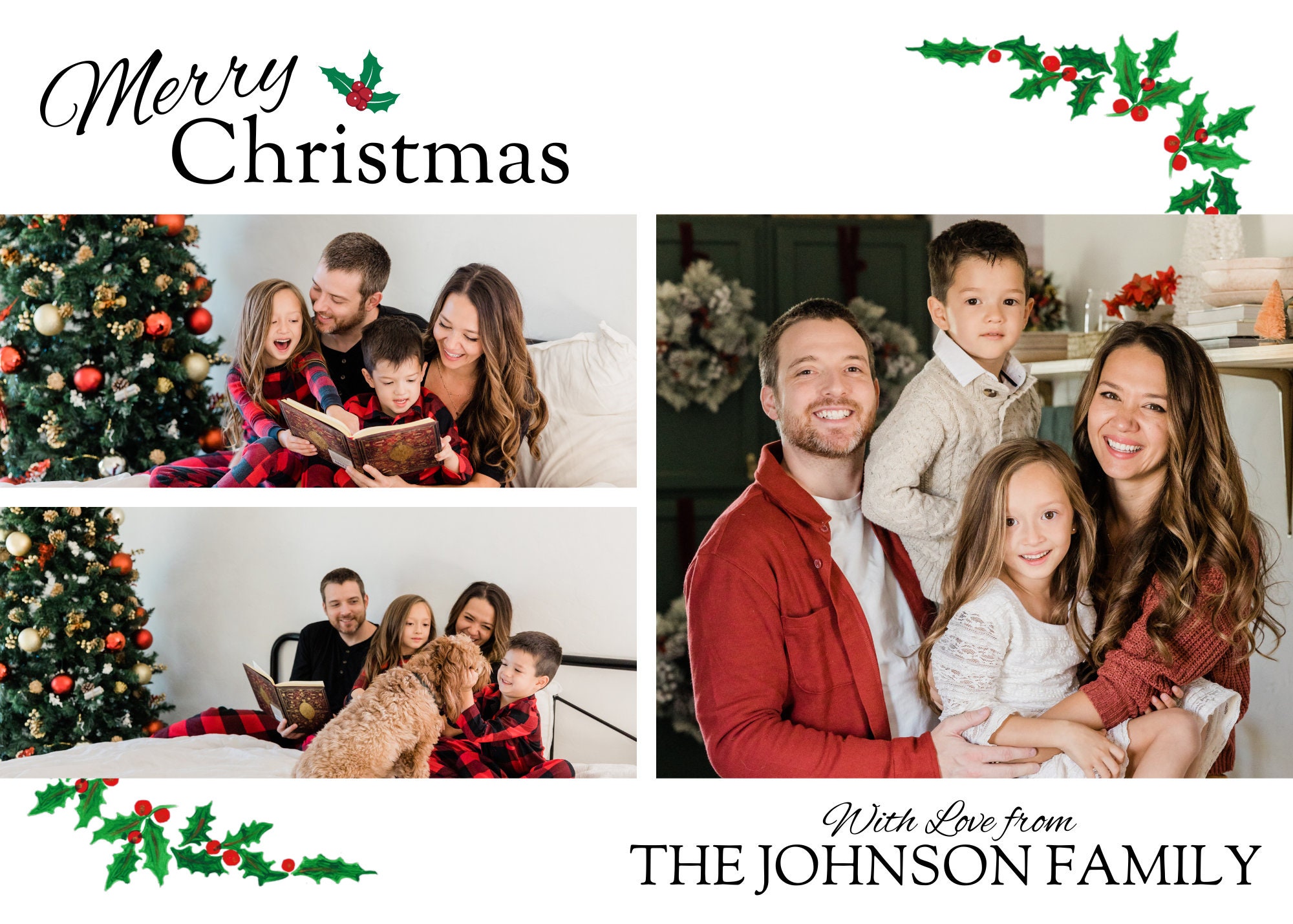 Digital Christmas Card, Custom Christmas Card, Christmas Card Template ...