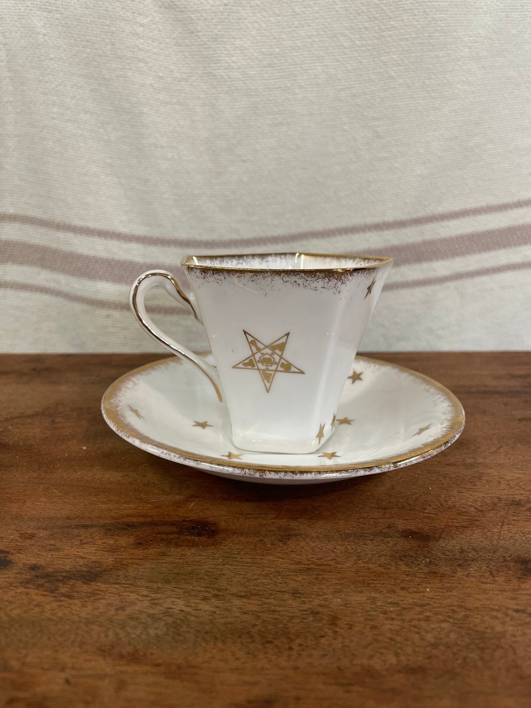 Vintage Piccadilly China Order of the Eastern Star Masonic Tea Cup and ...