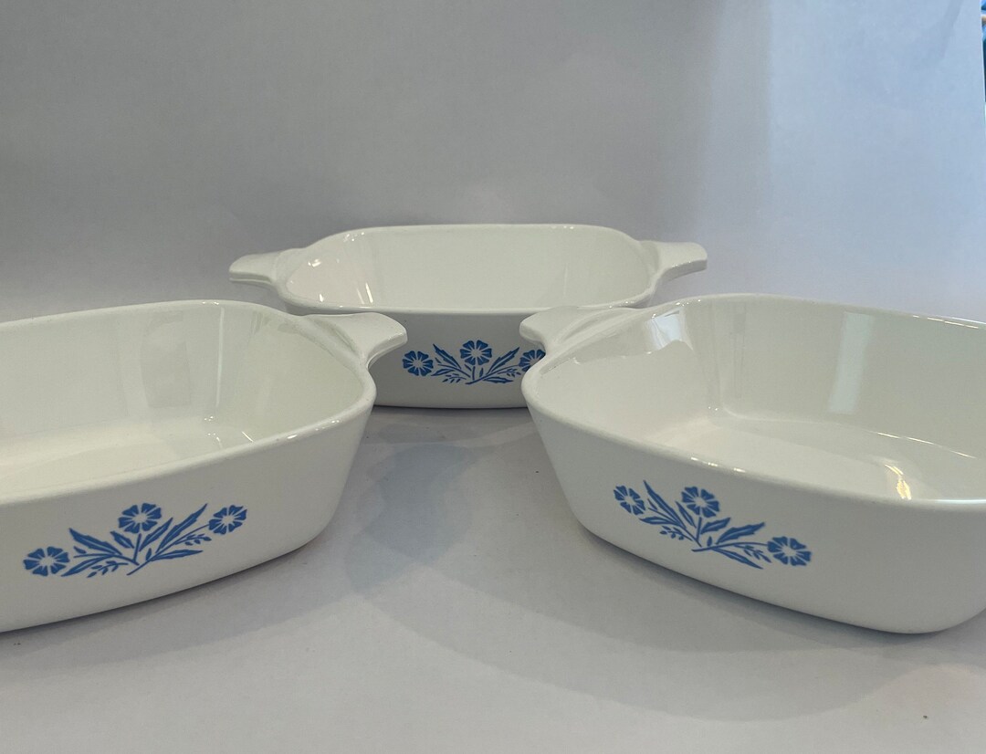 Set of 3 Blue Cornflower Corning Ware Petite Pans - Etsy