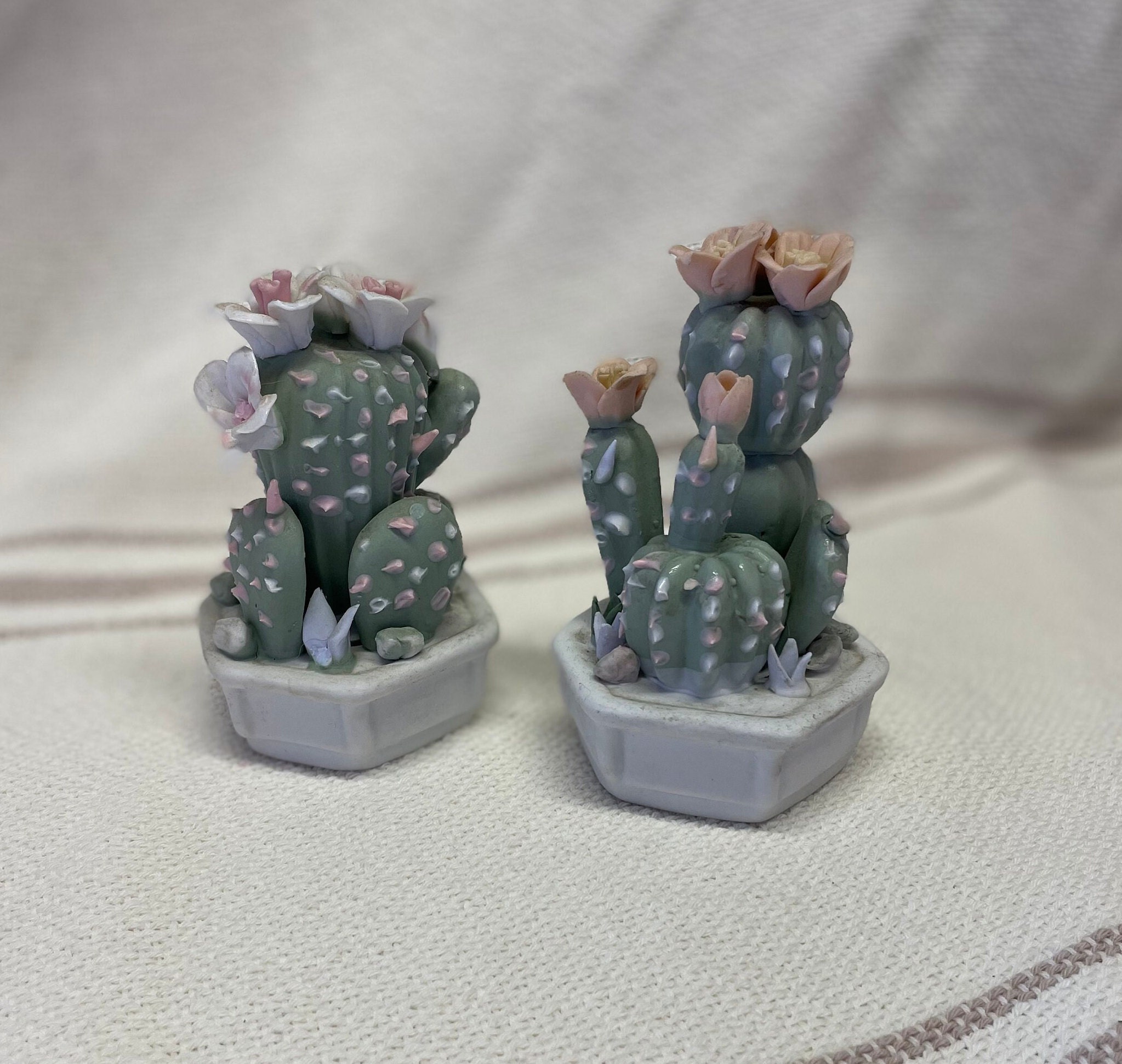Vintage MCM Cactus Figurines - Etsy