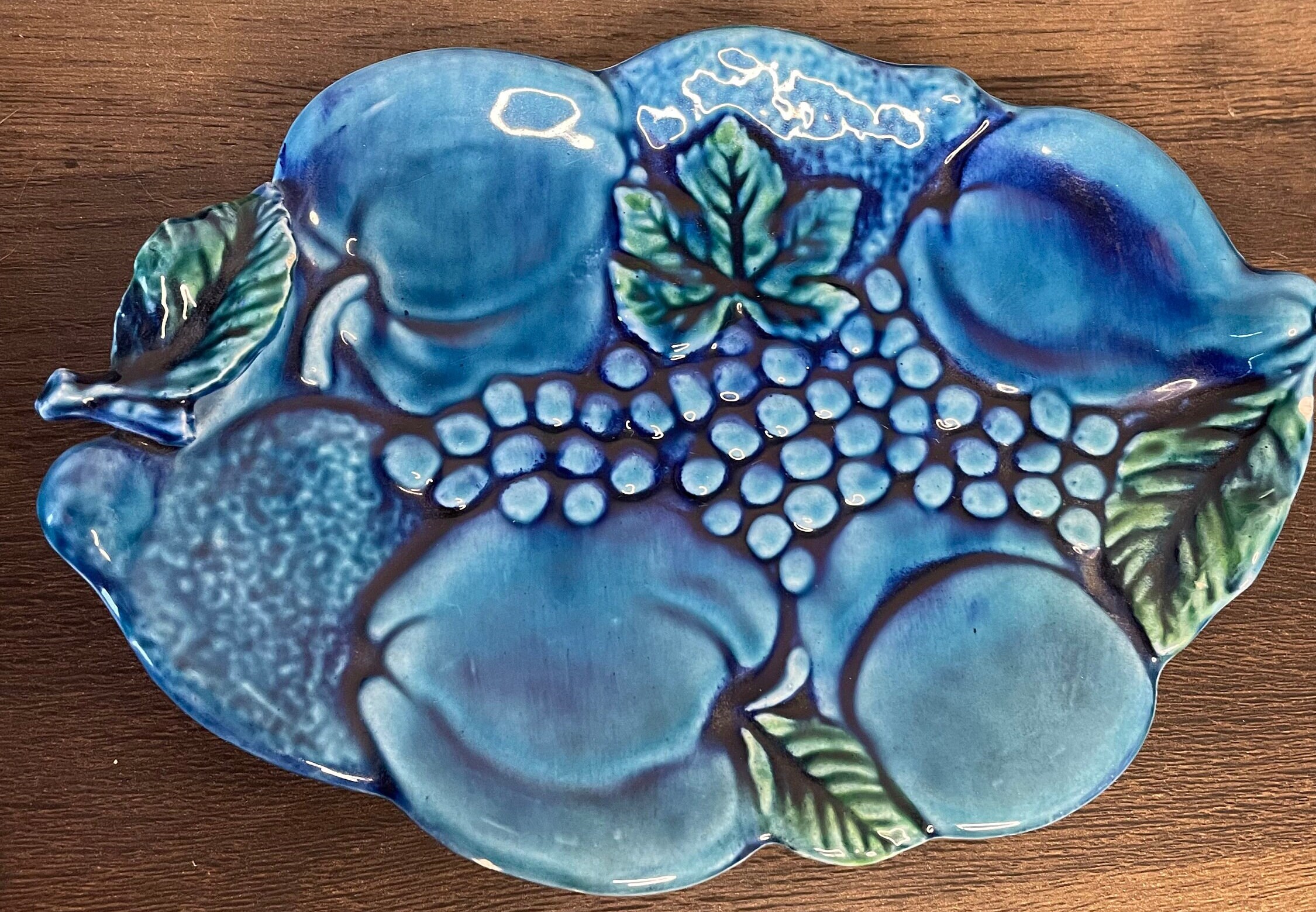 INARCO Blue Mood Indigo Plate - Etsy