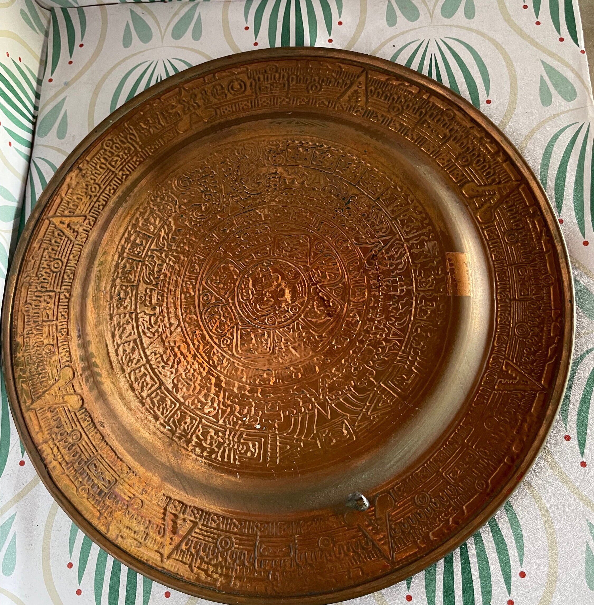 Vintage Mexico Mayan Calendar Plate - Etsy