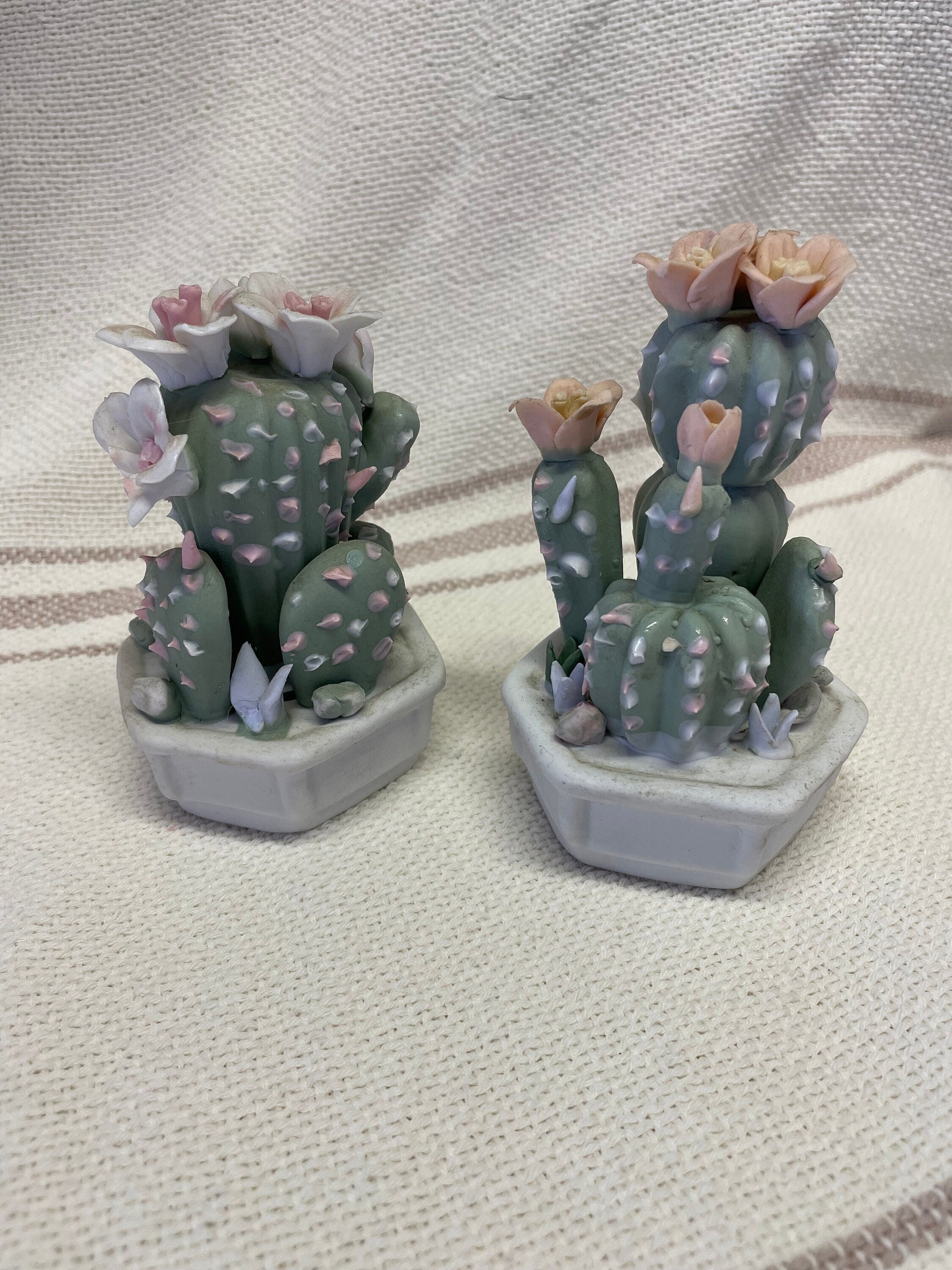 Vintage MCM Cactus Figurines - Etsy