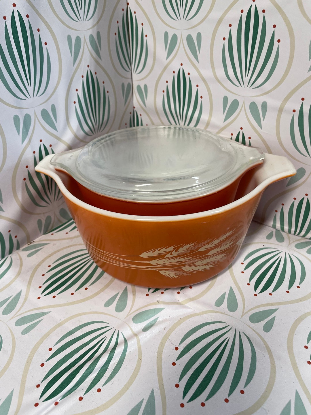 Vintage Pyrex Wheat Casserole Dishes W/lid - Etsy
