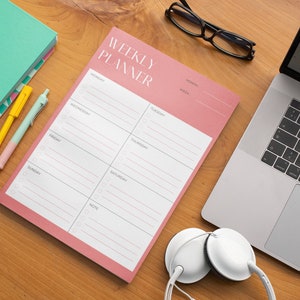 Printable Weekly Pink Planner Digital Download - Etsy