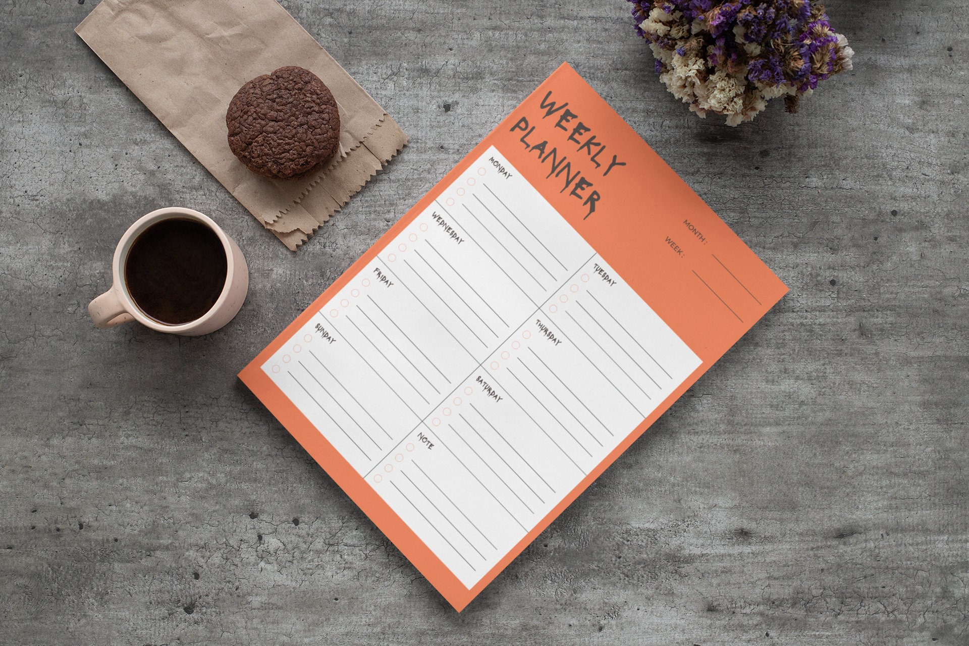 Printable Spooky Weekly Planner Digital Download - Etsy