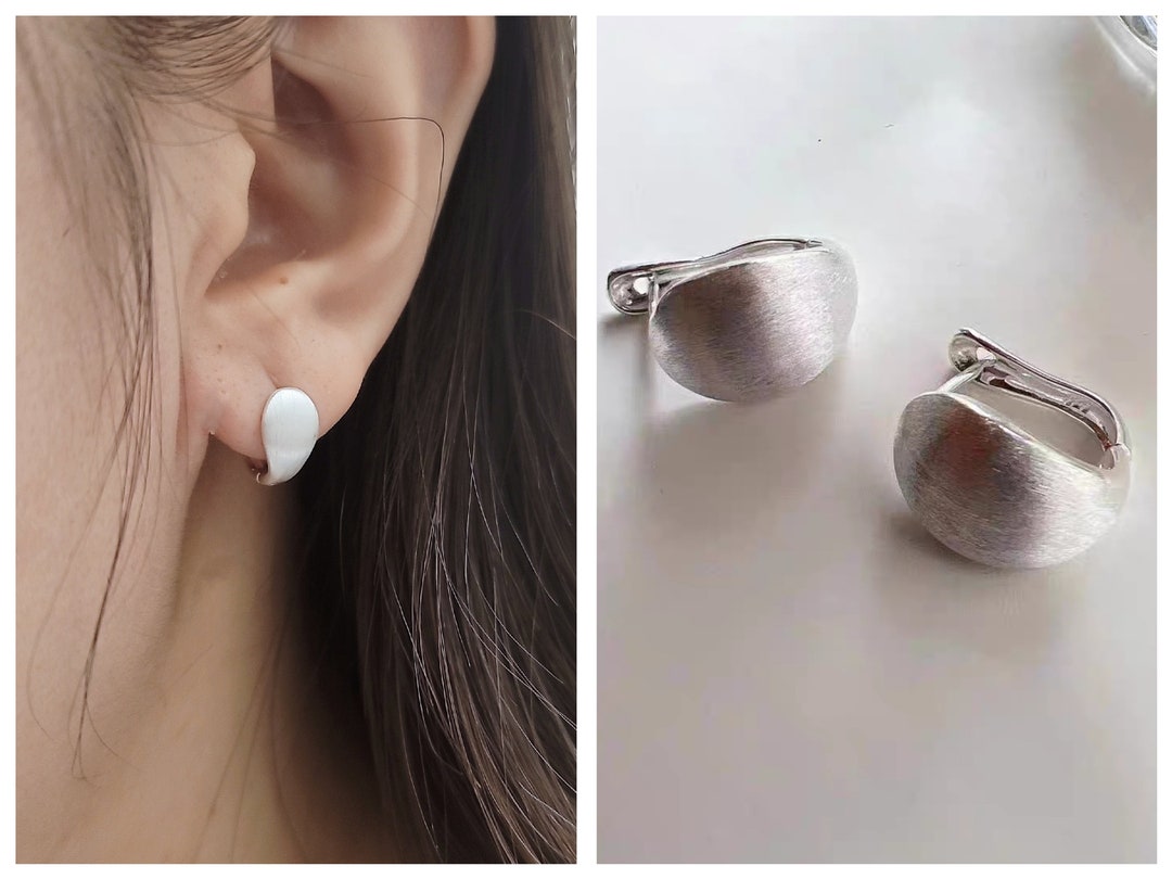 Small Dainty Pure Silver Hoop Earrings/ Tiny Minimal 999 Silver Hoops ...