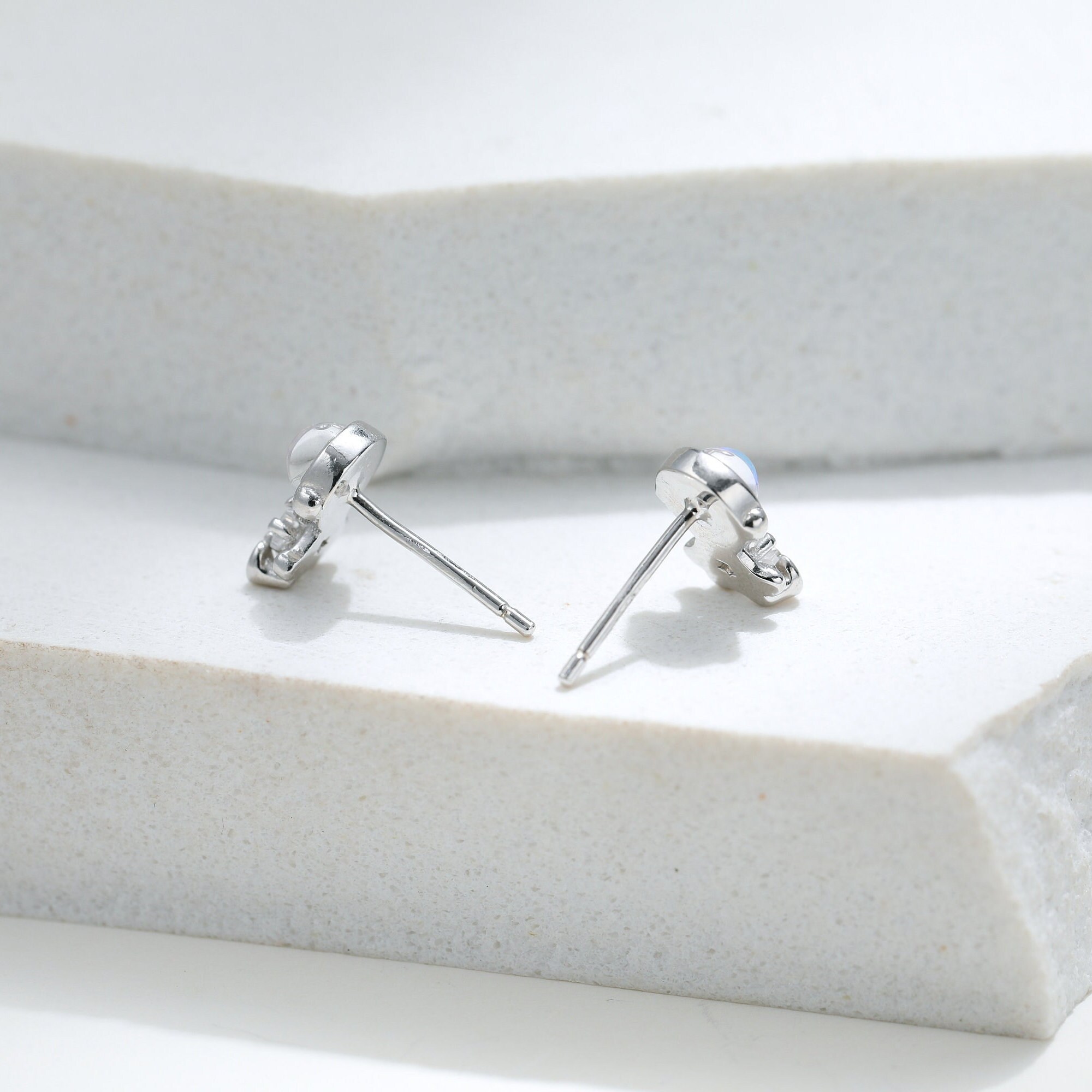 Small Pure Silver Astronaut Stud Earrings, Space Jewelry, 999 Fine ...