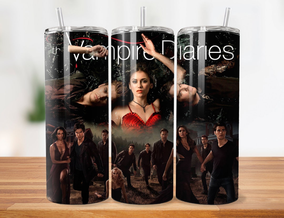 Vampire Diaries Stainless Steel Tumbler With Plastic Lid, Stainless ...