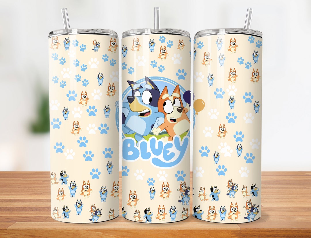Bluey Cup Stainless Steel Tumbler With Plastic Lid and Stainless Steel ...