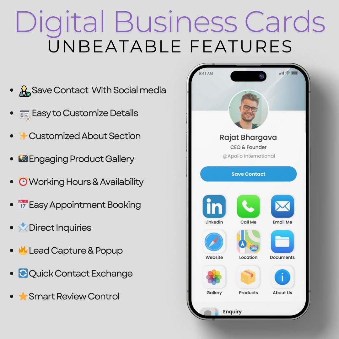 Editable Digital Business Card Templates, Printable Business Card QR ...