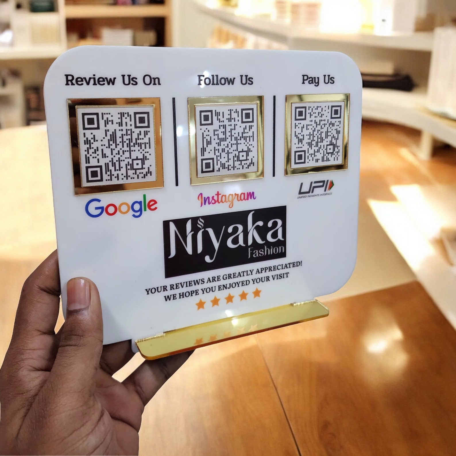 NFC Multi QR Code Business Social Media Sign | Payment Sign | Custom ...