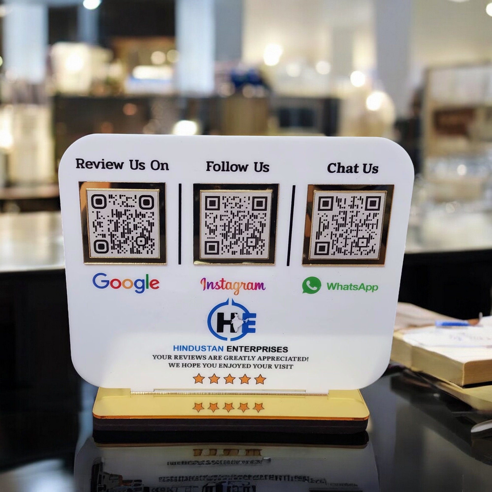 NFC Multi QR Code Business Social Media Sign | Payment Sign | Custom ...