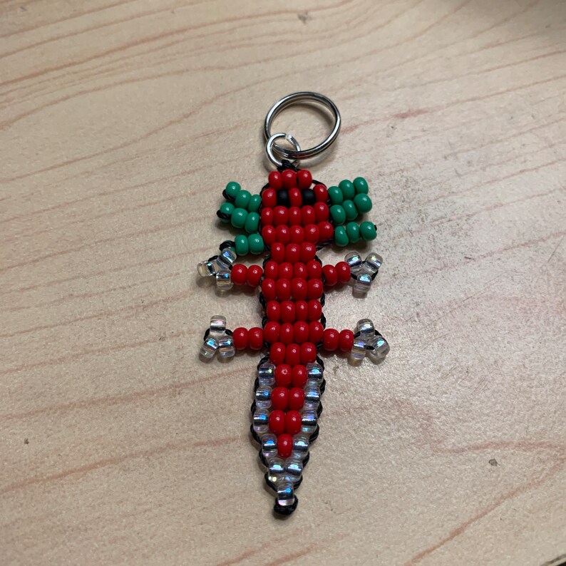 Beaded Axolotl Keychains - Etsy