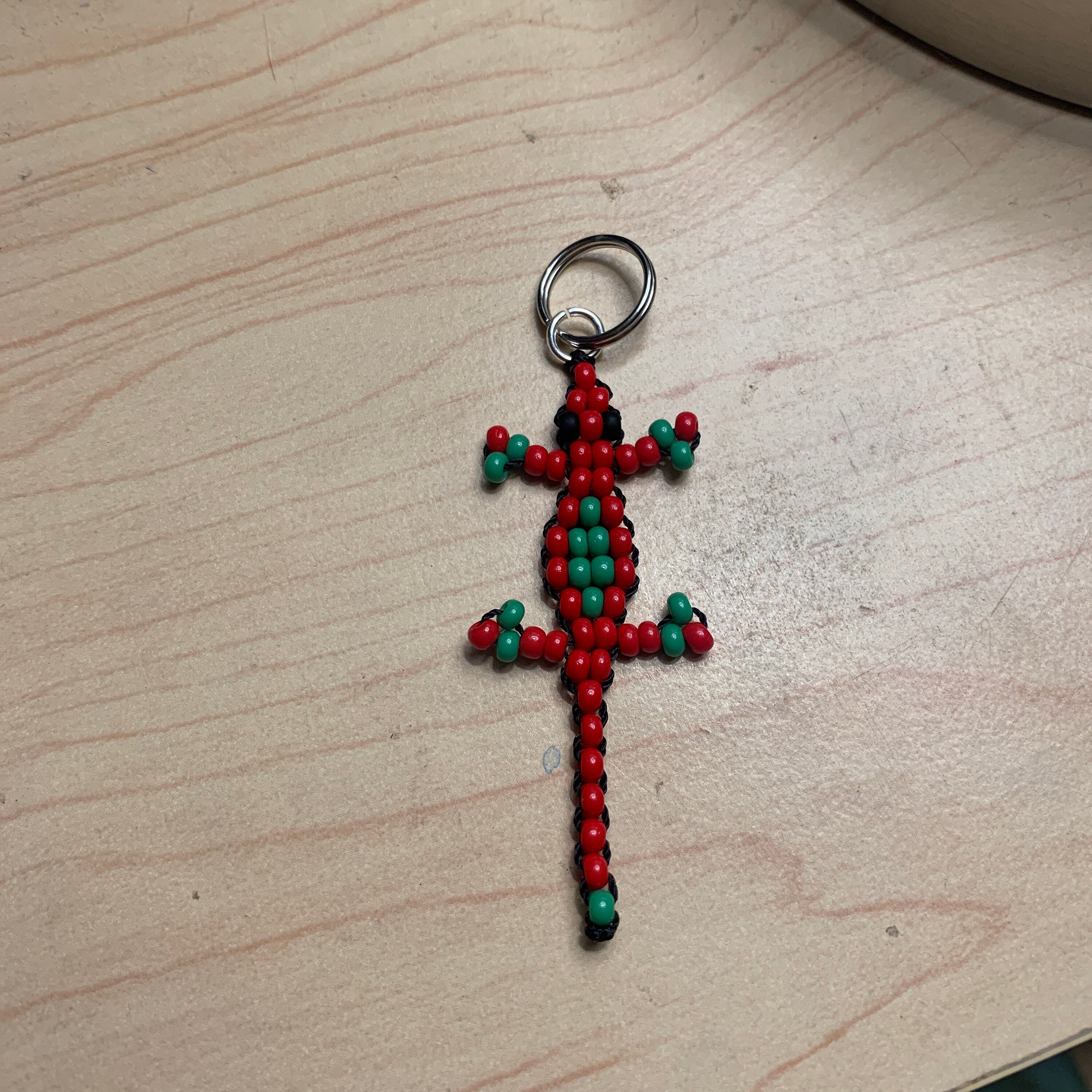 Beaded Lizard Keychain - Etsy