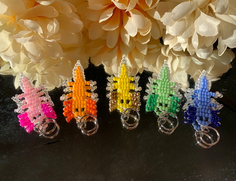 Beaded Axolotl Keychains - Etsy