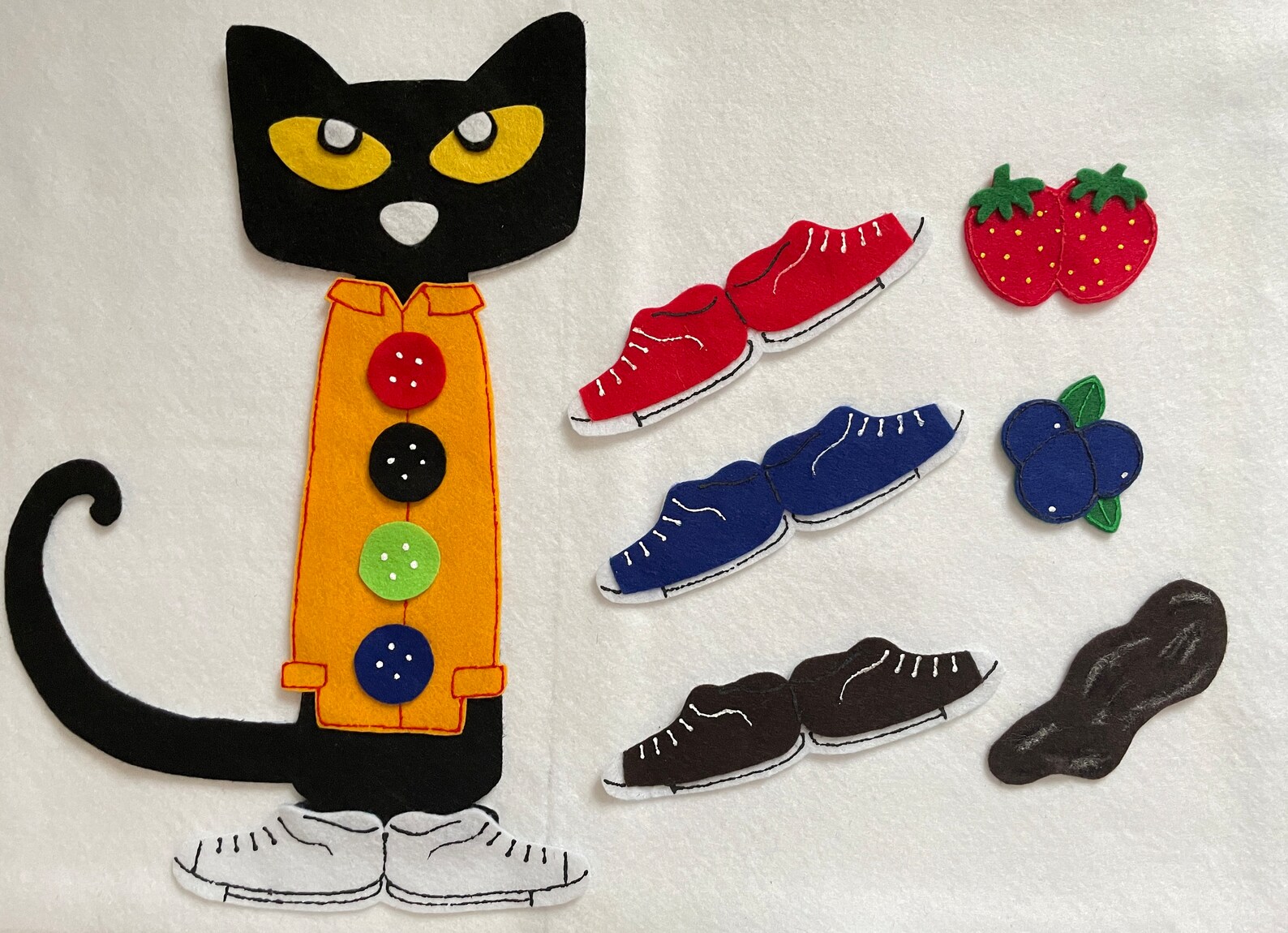 Felt Board Story Set for Kids I Love My White Shoes Story - Etsy Canada