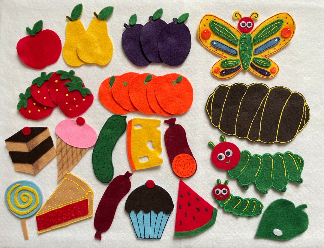 Handmade Hungry Caterpillar Felt Story Set: Educational Toddler Toy - Etsy