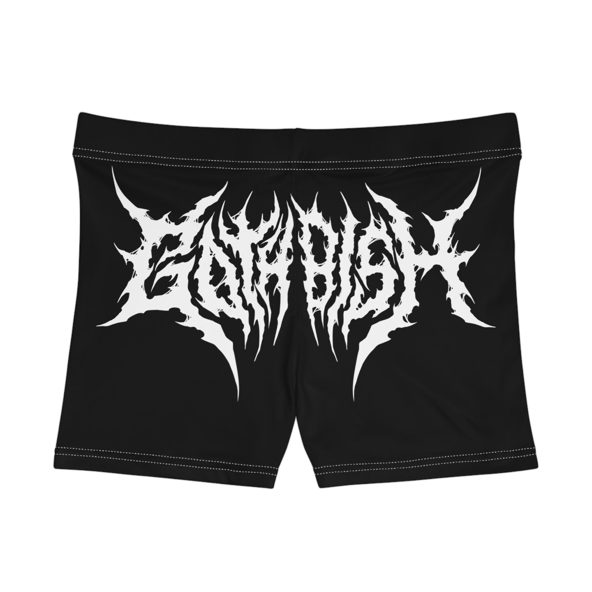 Goth Bish Deathcore Logo Booty Shorts Women's Shorts AOP - Etsy