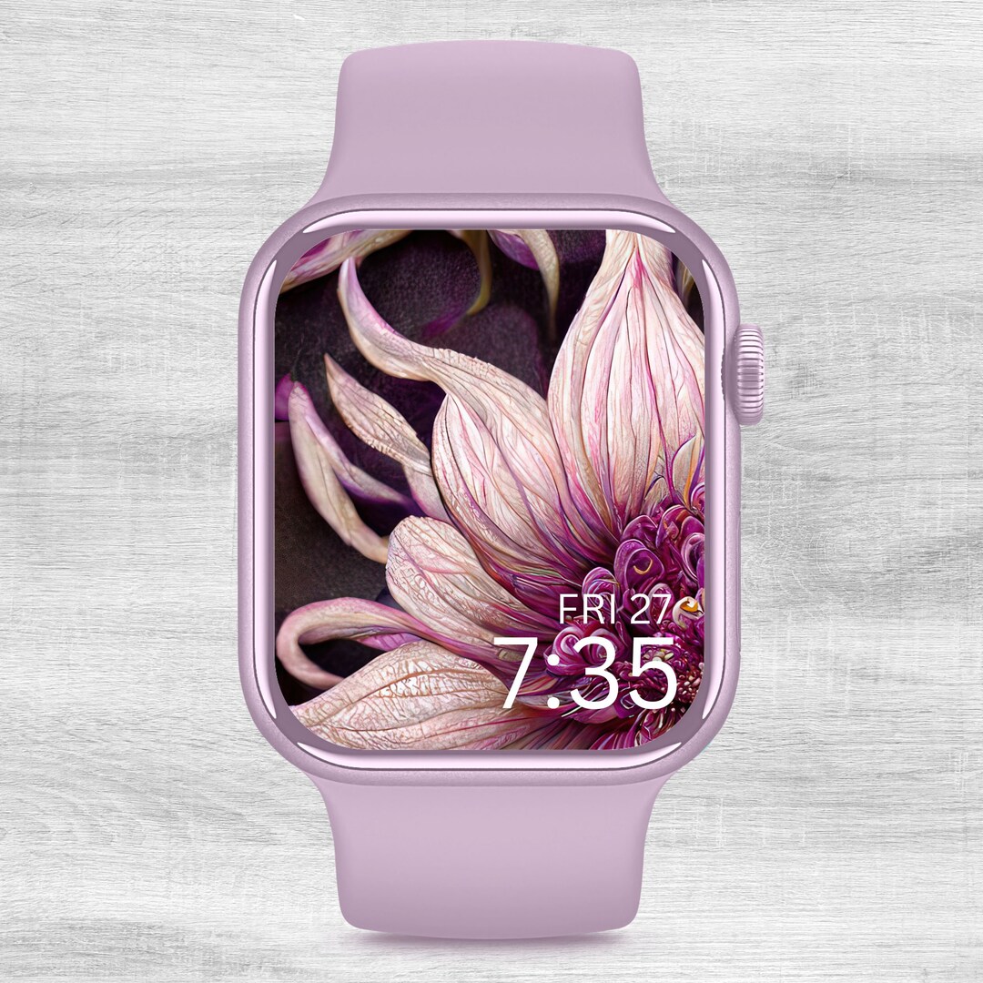 Pink Dhalia Smart Watch Wallpaper B, Single Apple Watch Wallpaper ...