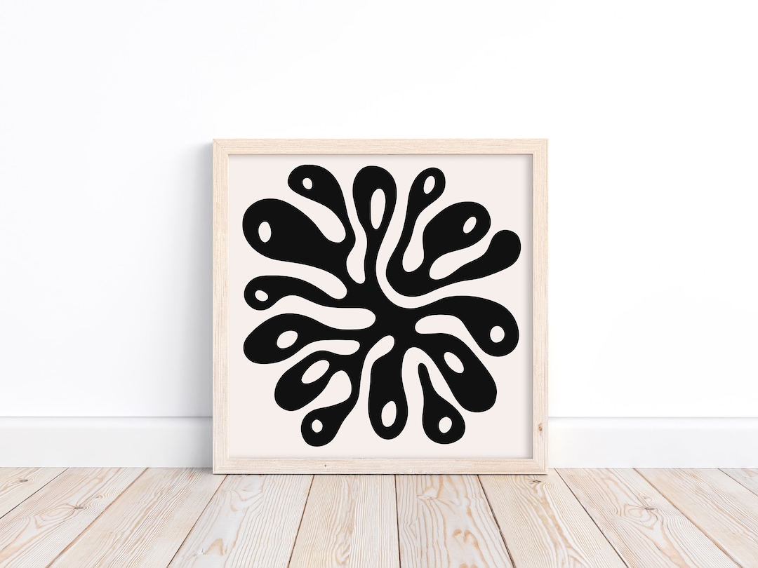 Matisse Style Abstract Blob #6, Single Square Print, Printable Modern ...