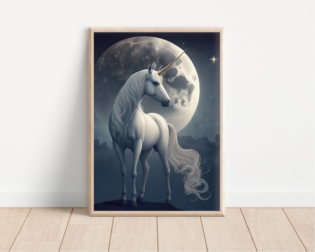 Unicorn Wall Art Printable Poster Instant Download for Kids Room ...