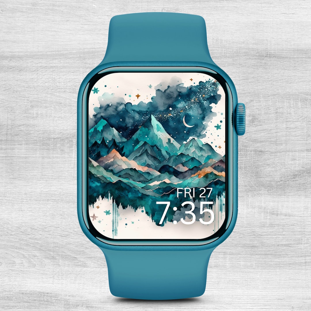 Starry Mountain Night Smart Watch Wallpaper, Single A, Digital Download ...