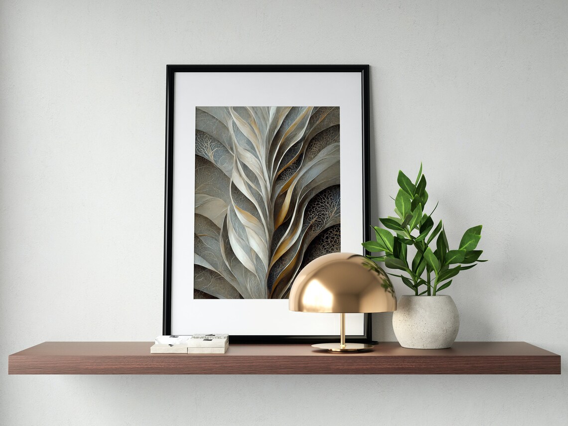 Beige Swirls Wall Art Single Print, B, Printable Wall Art, Aesthetic ...
