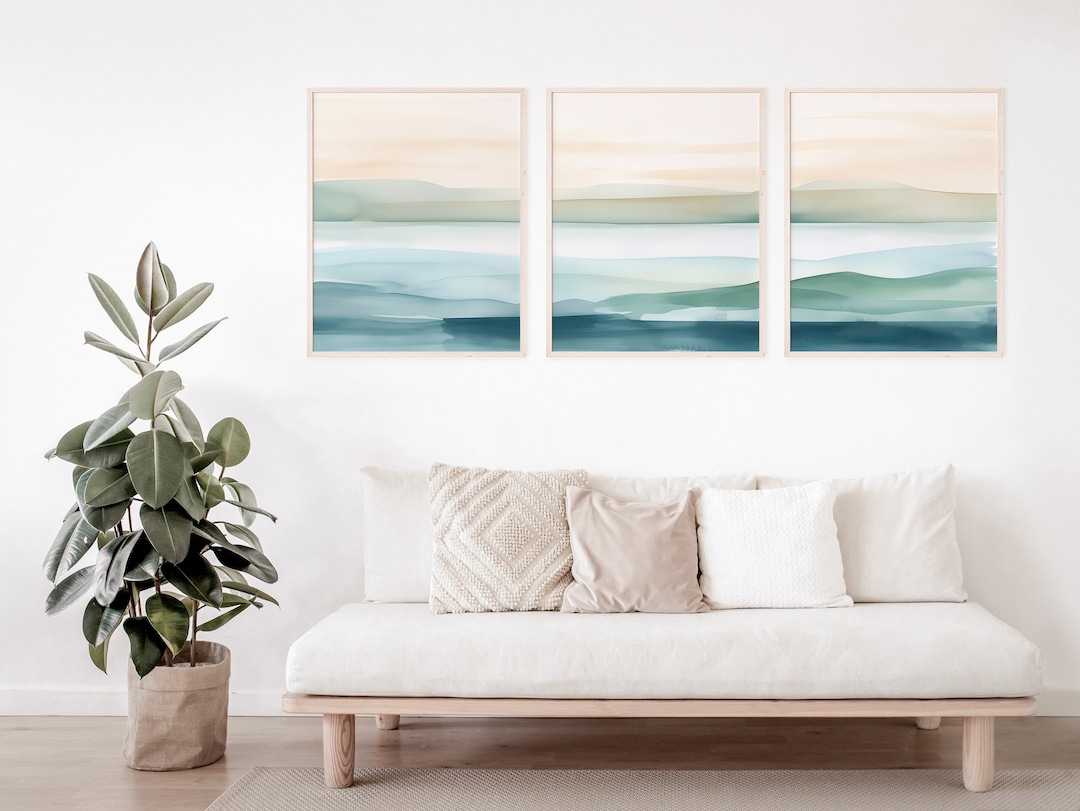 Beach Wall Art Set of 3 Piece Wall Art Prints Sea Wall Decor Ocean ...