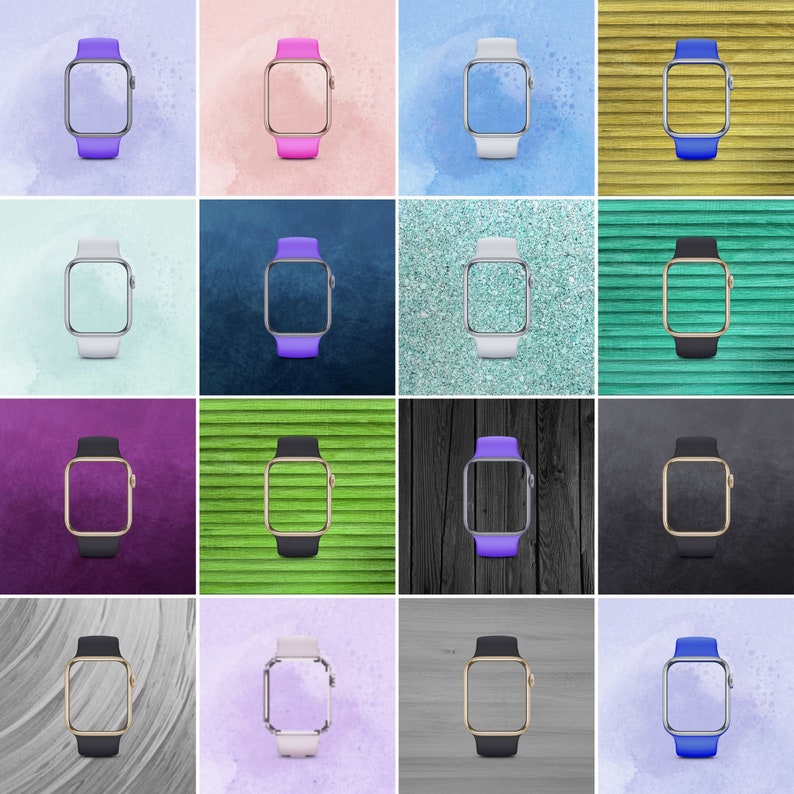 Smart Watch Wallpaper Mockup SUPER BUNDLE Watch Art Mockup - Etsy