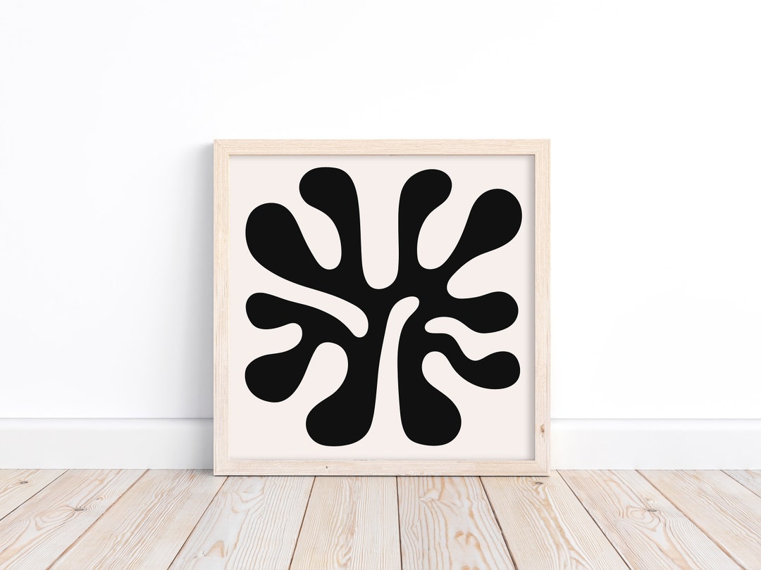 Matisse Style Abstract Blob #4, Single Square Print, Printable Modern ...