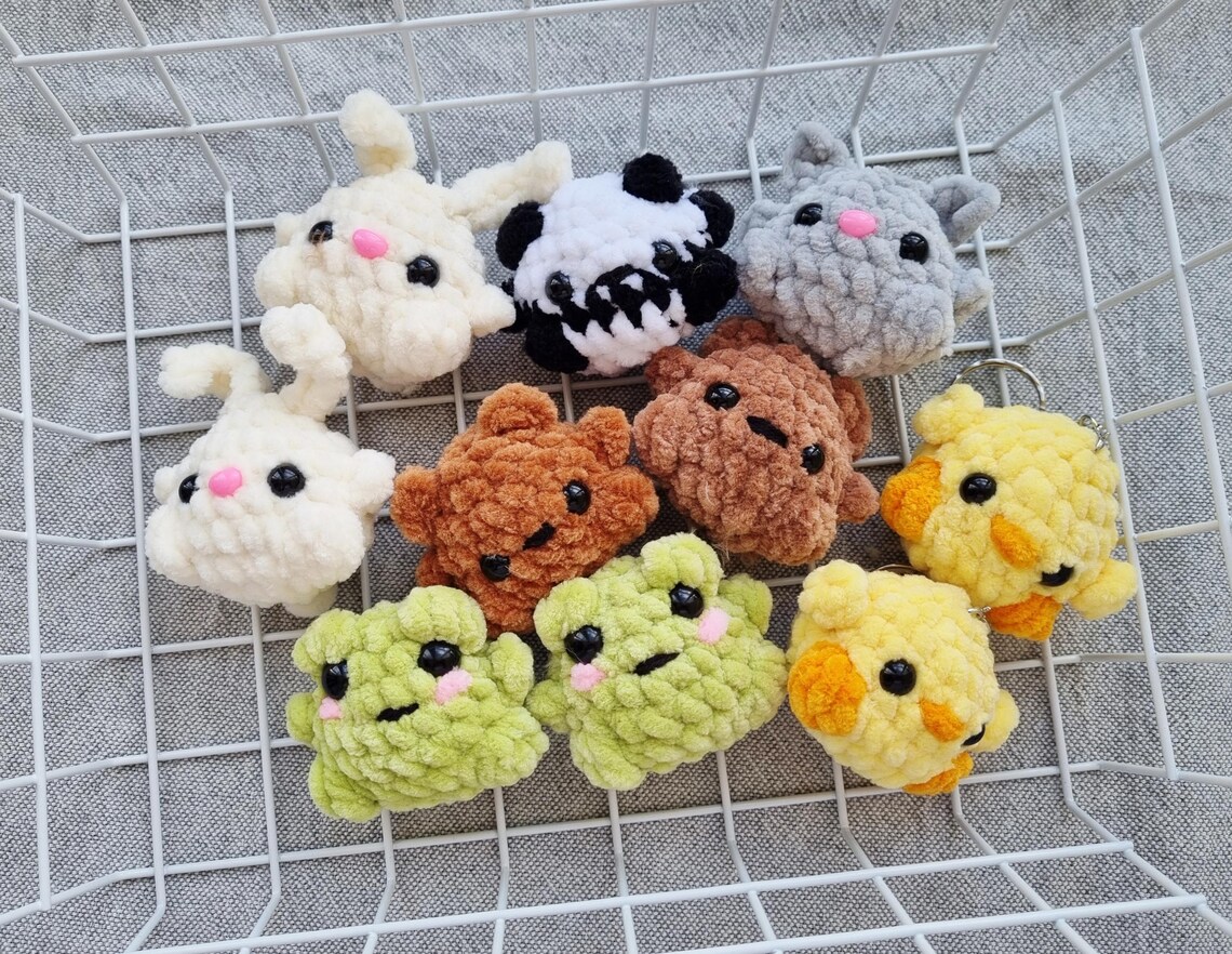 Amigurumi Animal Crochet Pattern: Bear, Panda, Duck, Frog, Bunny (PDF ...