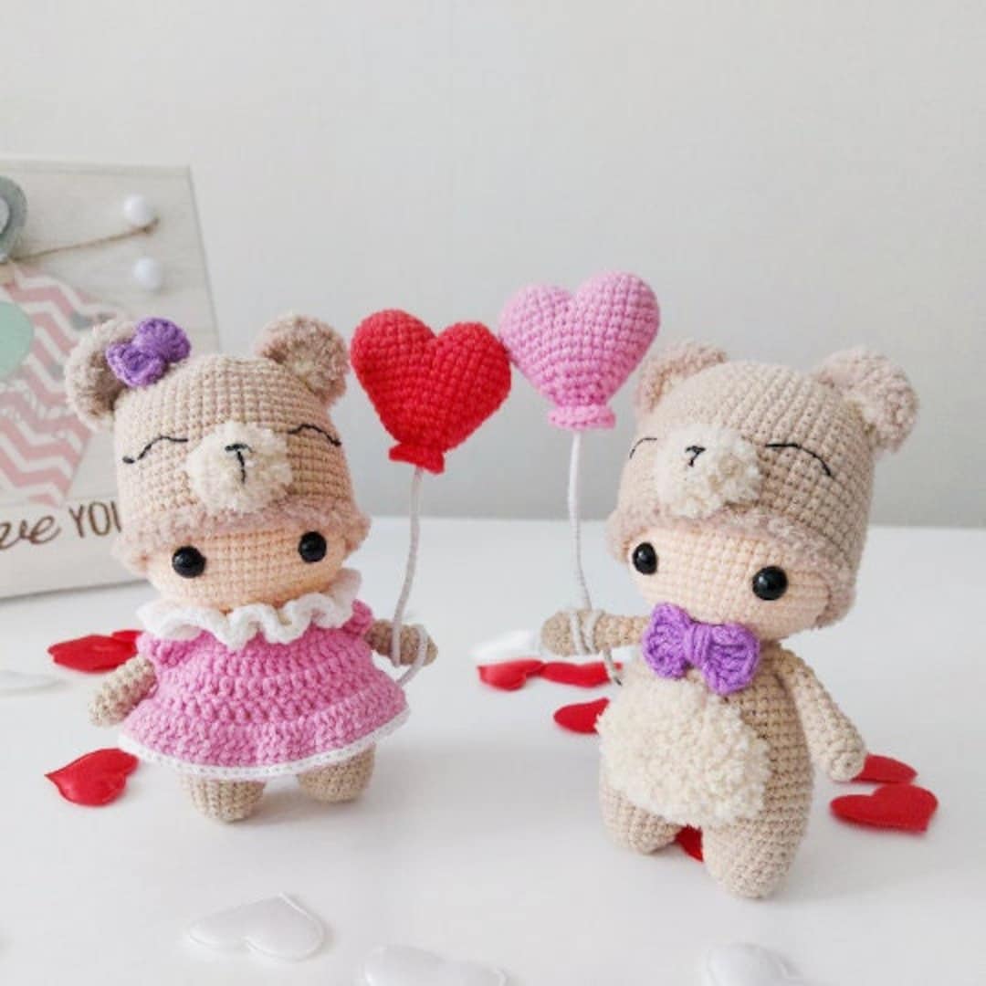 Teddy Bears Crochet Pattern - Amigurumi Cute Toys With Clothes ...