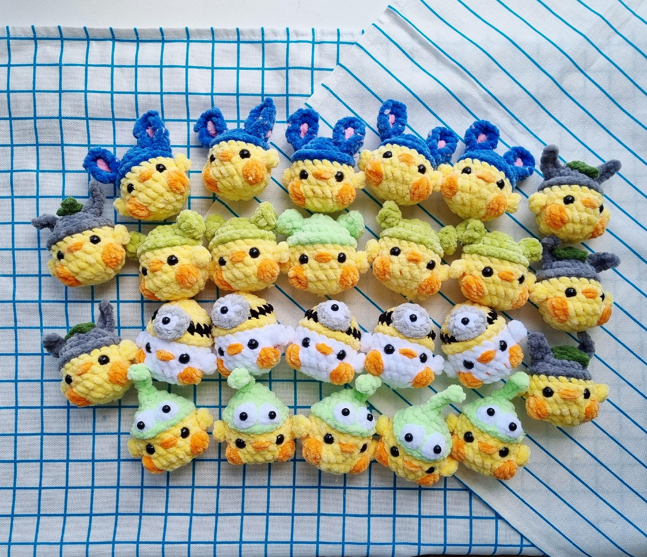 Crochet Duck Keychain Pattern: Amigurumi Ducks in Hats (PDF Pattern) - Etsy