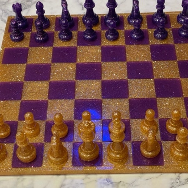 Epoxy Resin Chess Board - Etsy