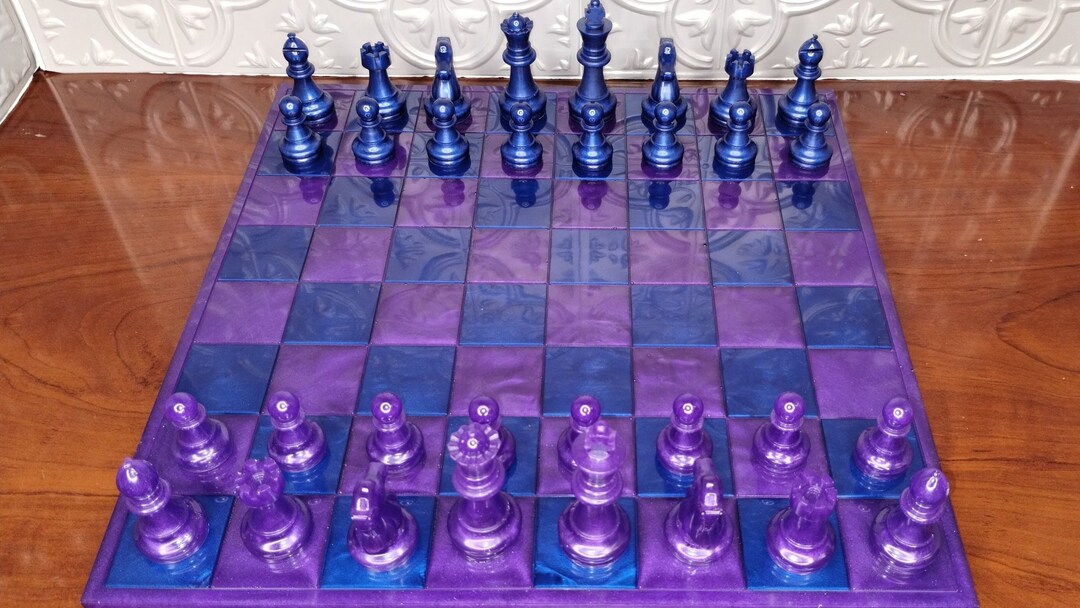 Custom Chess Set Includes 32 Pieces and a Storage Box for Keepsake ...