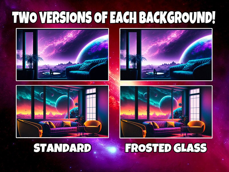 Scifi View Zoom Video Chat Background, Science Fiction Living Room ...