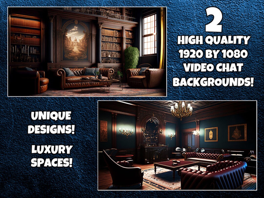 Private Club Zoom Video Chat Background, Luxury Location View, Digital ...
