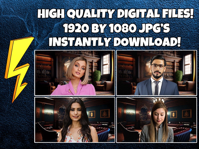 Private Club Zoom Video Chat Background, Luxury Location View, Digital ...