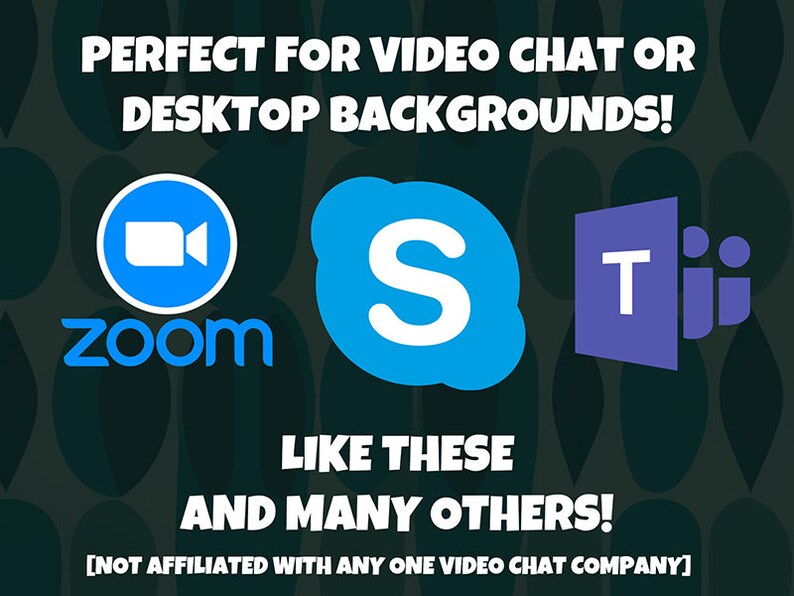 Mid Century Modern Zoom Video Chat Background, Retro Living Room ...