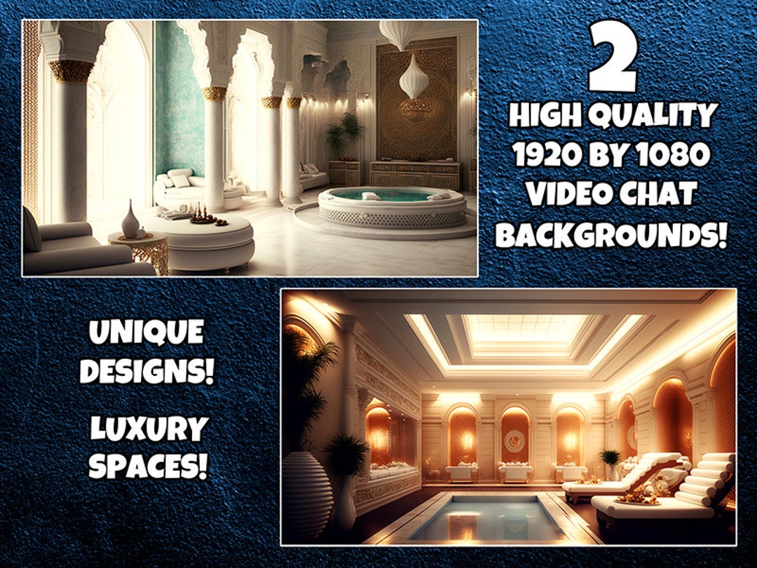 Virtual Spa Zoom Video Chat Background, Luxury Location View, Digital ...