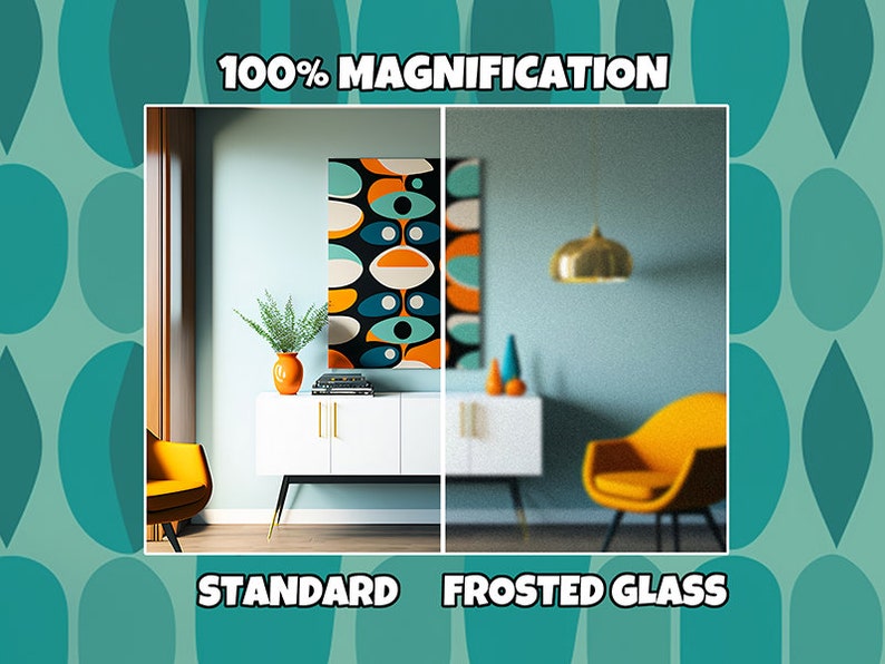 Mid Century Modern Zoom Video Chat Background, Retro Living Room ...