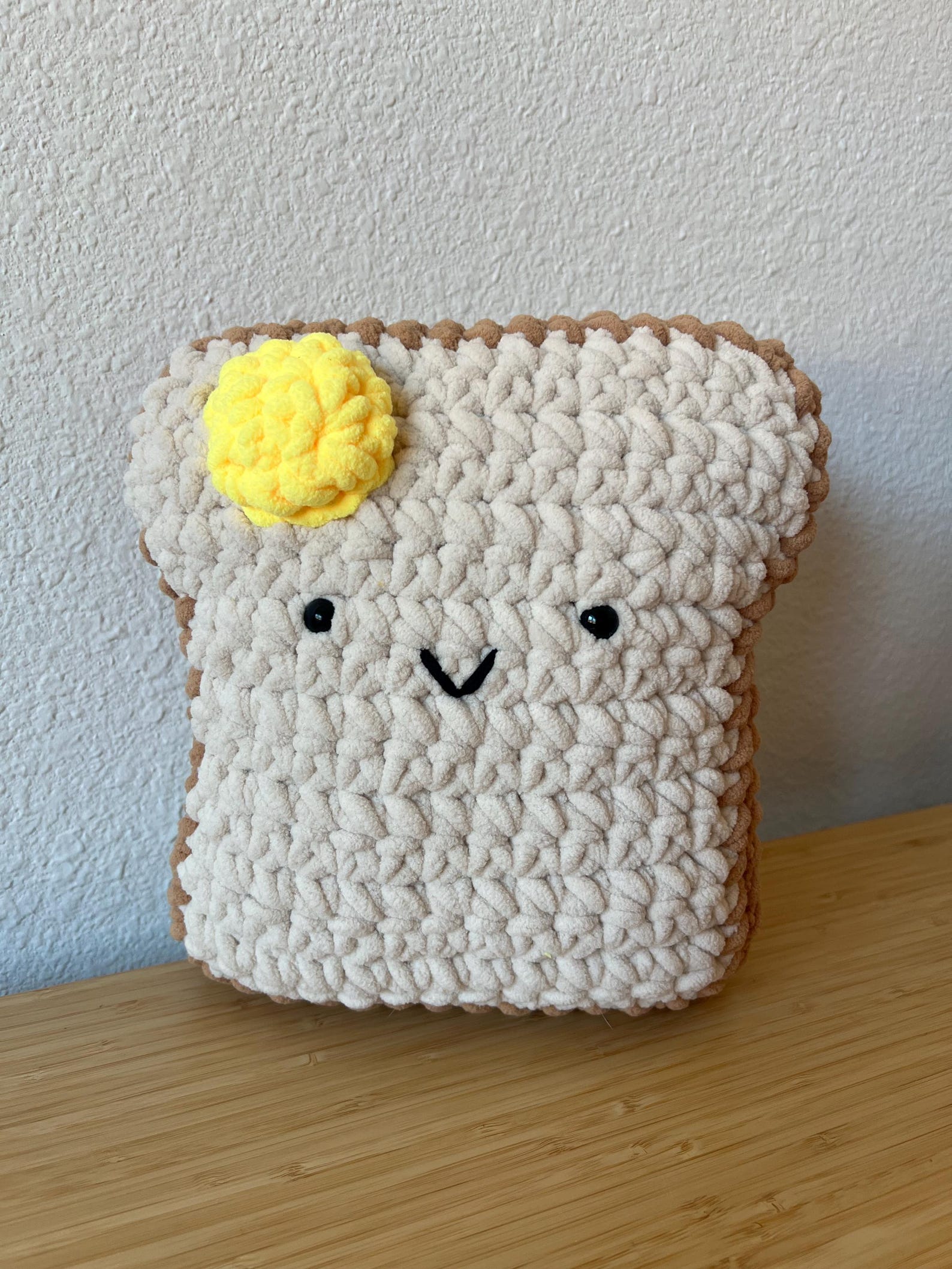 Handmade Crochet Slice of Toast Plushie | Breakfast Food Amigurumi ...