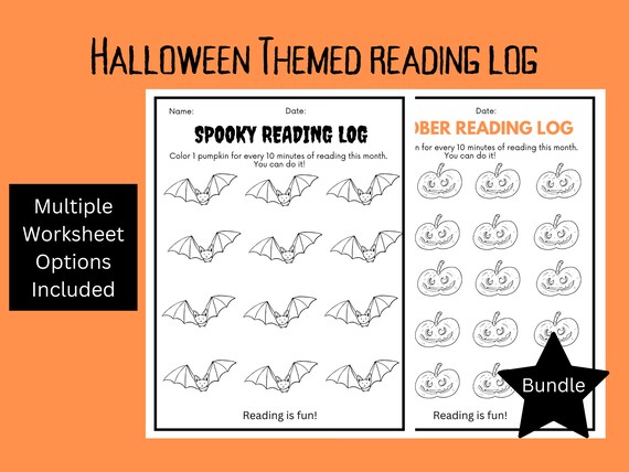 Kids Reading Log October Reading Log Spooky Reading Log - Etsy