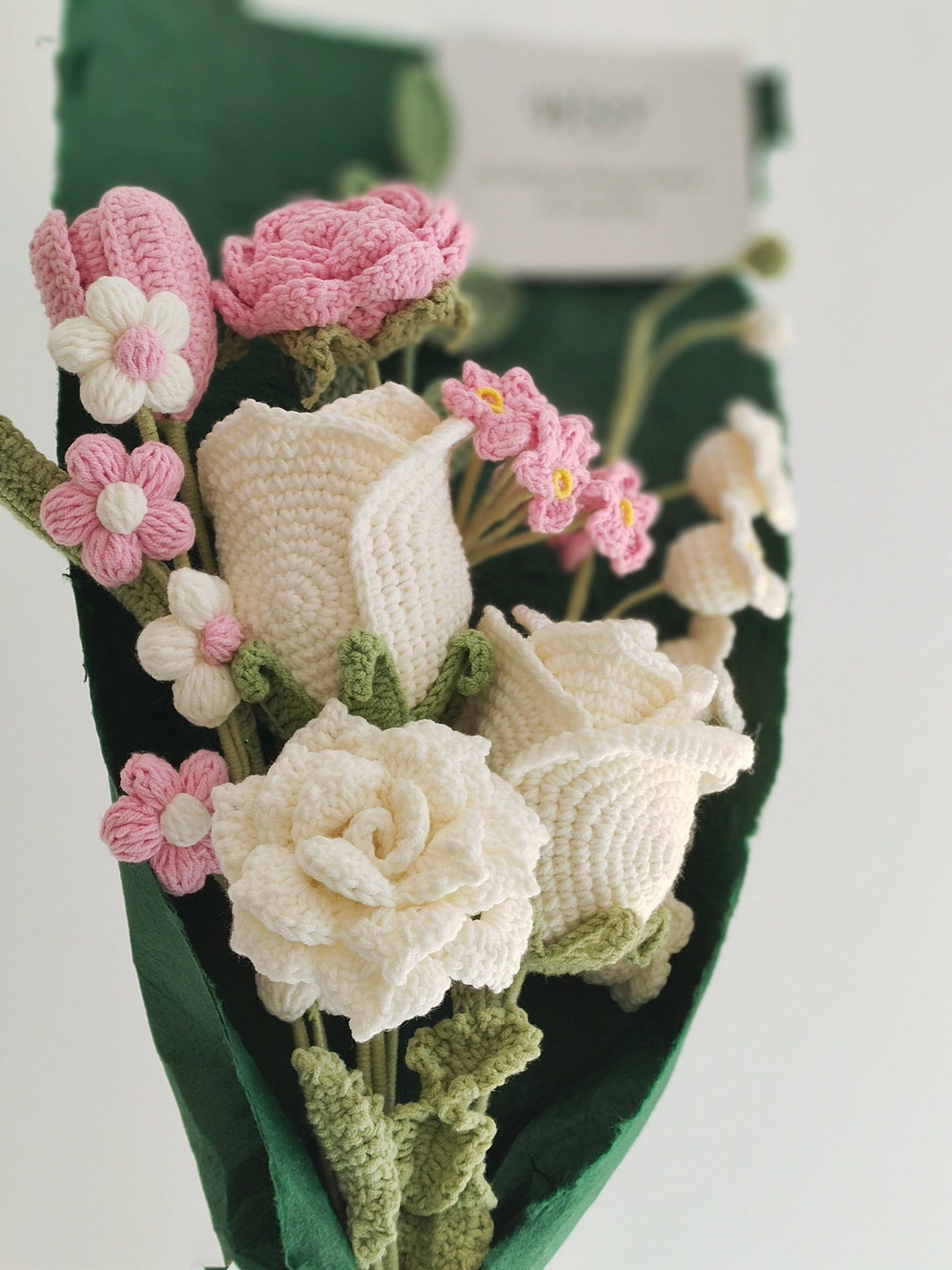 Knitted Flowers Crochet Flower Crochet Bouquet Handmade - Etsy