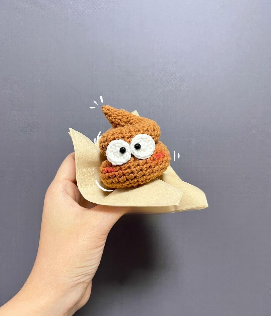 Spoof Funny Gifts Crochet Poo Plush Desk Decorations Small - Etsy