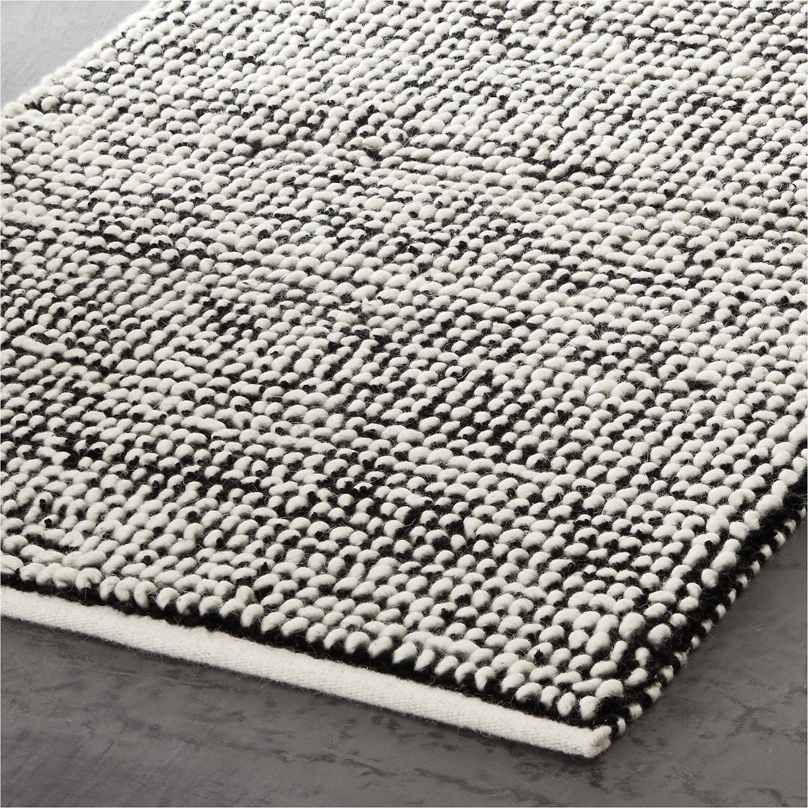 Handwoven Wool Rug Runner Black White Wool Runner Rug - Etsy
